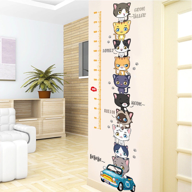 Stok Sedia-Pelekat Dinding Kucing Pintu Kreatif Bilik Asrama Bilik Tidur Manis Comel Menghias ...