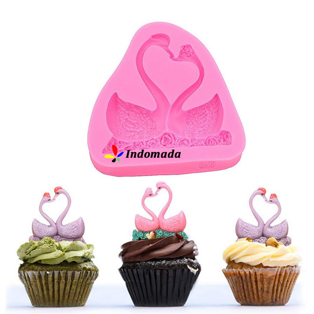 Indomada Silicone Fondant Chocolate Mold 2 Swan Swan Bridal Cake Topper ...
