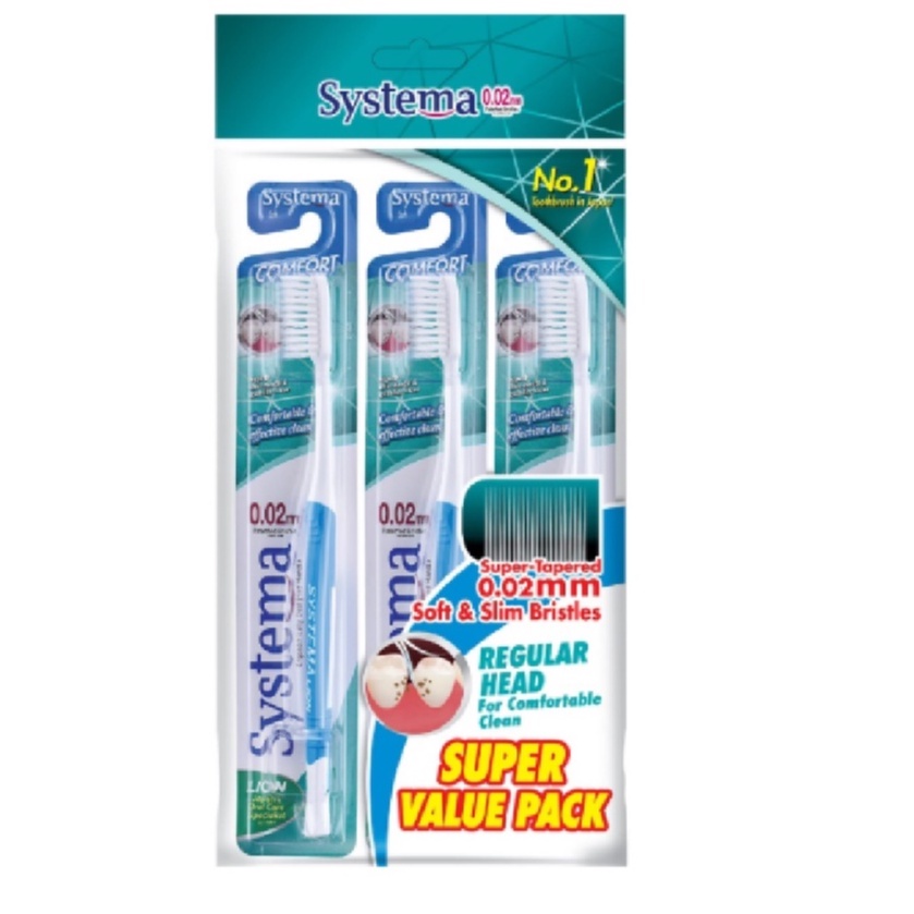 Systema Soft Toothbrush Super Value Pack 3's(Comfort / Compact / Full ...
