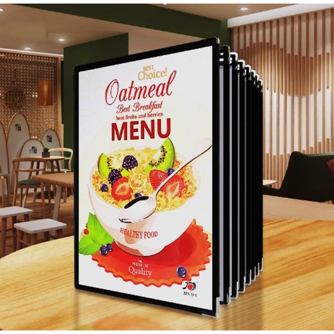 [iStore] A4 Restaurant Transparent Menu Cover /PVC Menu Holder ...