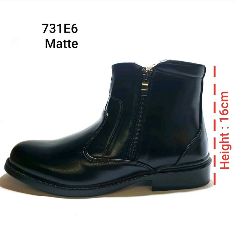 ABARO Men Faux Leather Comfort Ankle Abaro Boots Formal Shoes/ Kasut ...