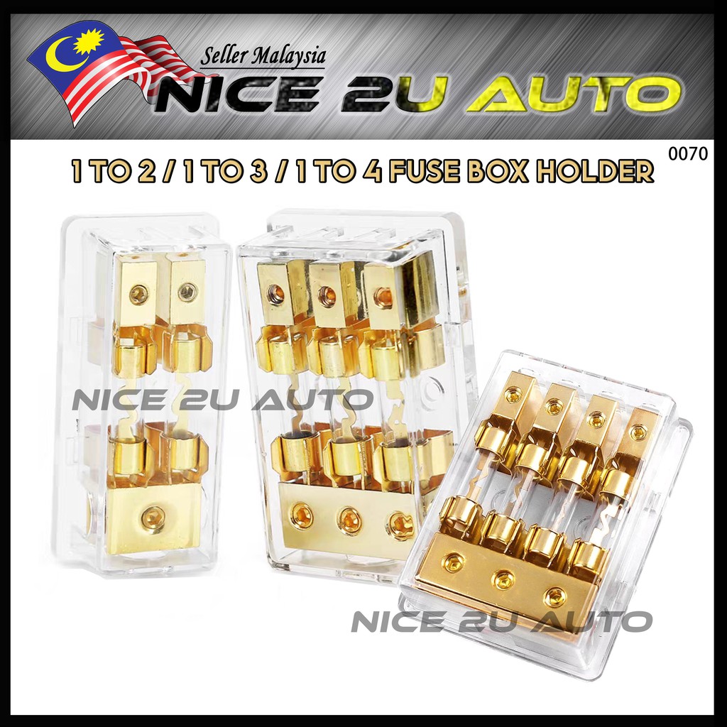 12V 60A Copper Fuse Holder Fuse Box Distribution Block For Car Audio ⚡ ...