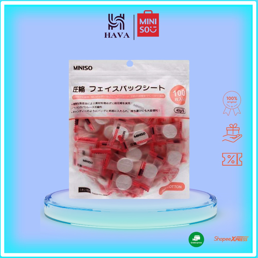 Miniso Compressed Paper Mask Pack Of 100 Tablets - Natural Bamboo ...