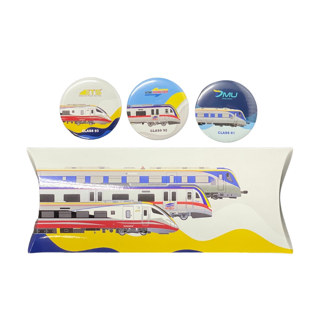 KTM Berhad Button Badge Set ETS, Komuter & DMU | Shopee Malaysia