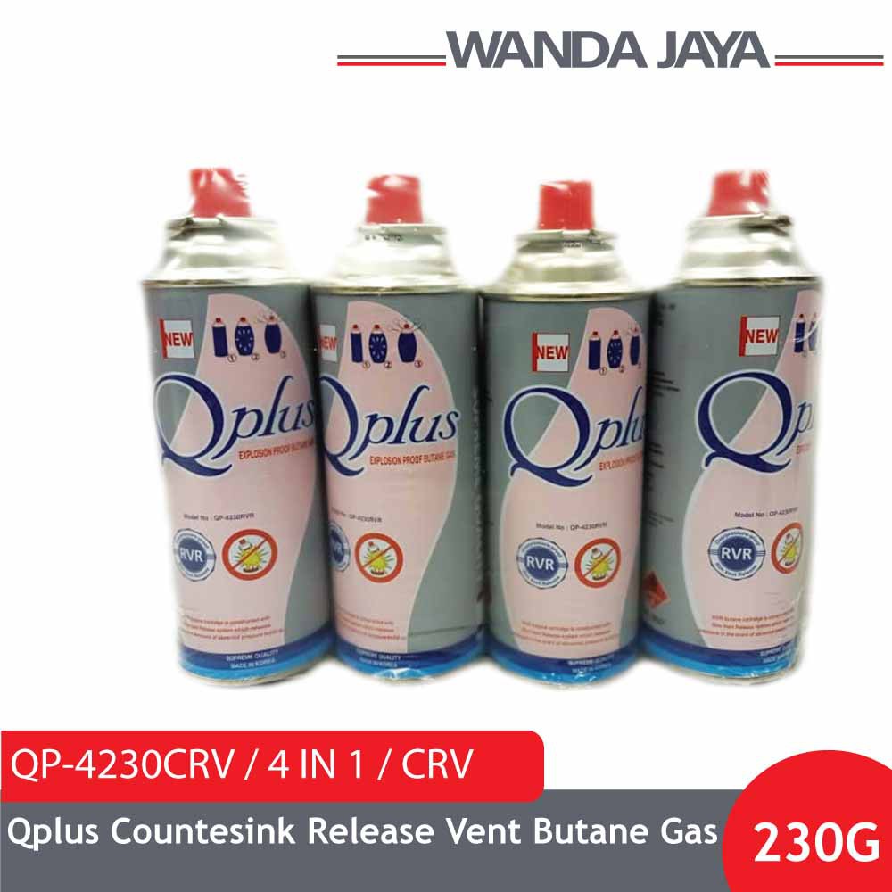 Qplus 230g CRV Countersink Release Vent Butane Gas (4 In 1) (QP-4230CRV) | Shopee Malaysia