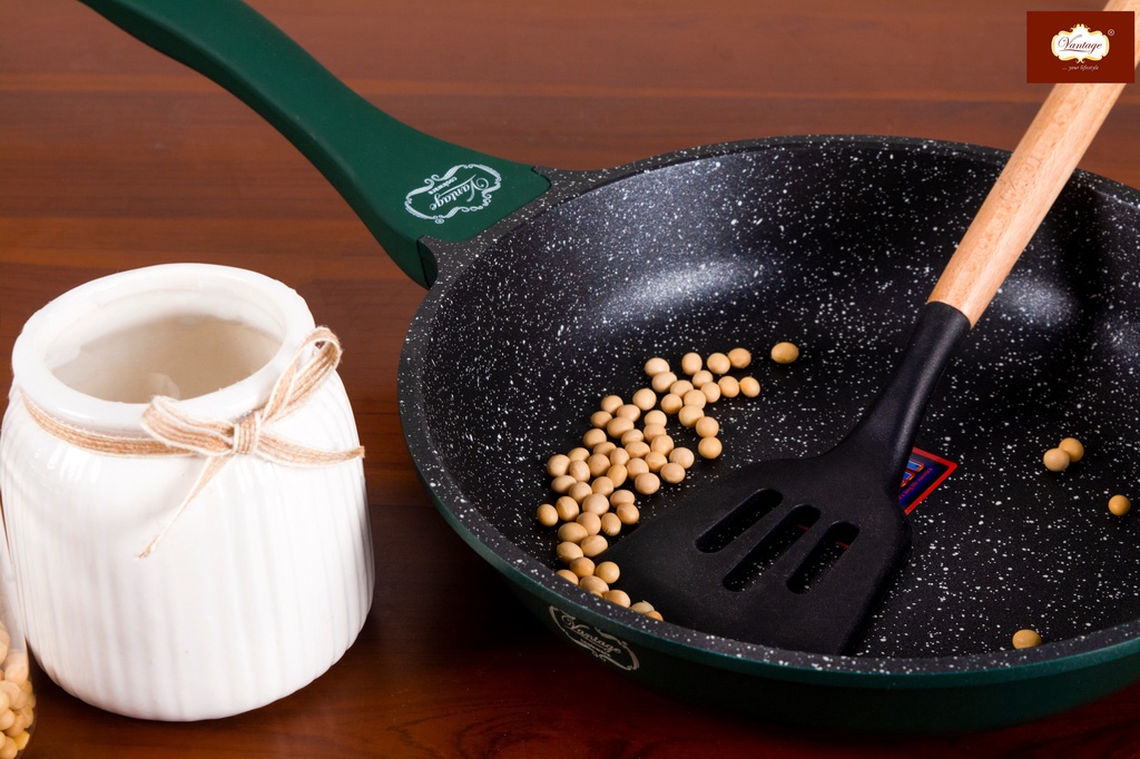 Vantage Non-Stick Die Cast Deep Frying Pan - Green Series (24cm/2.0L ...