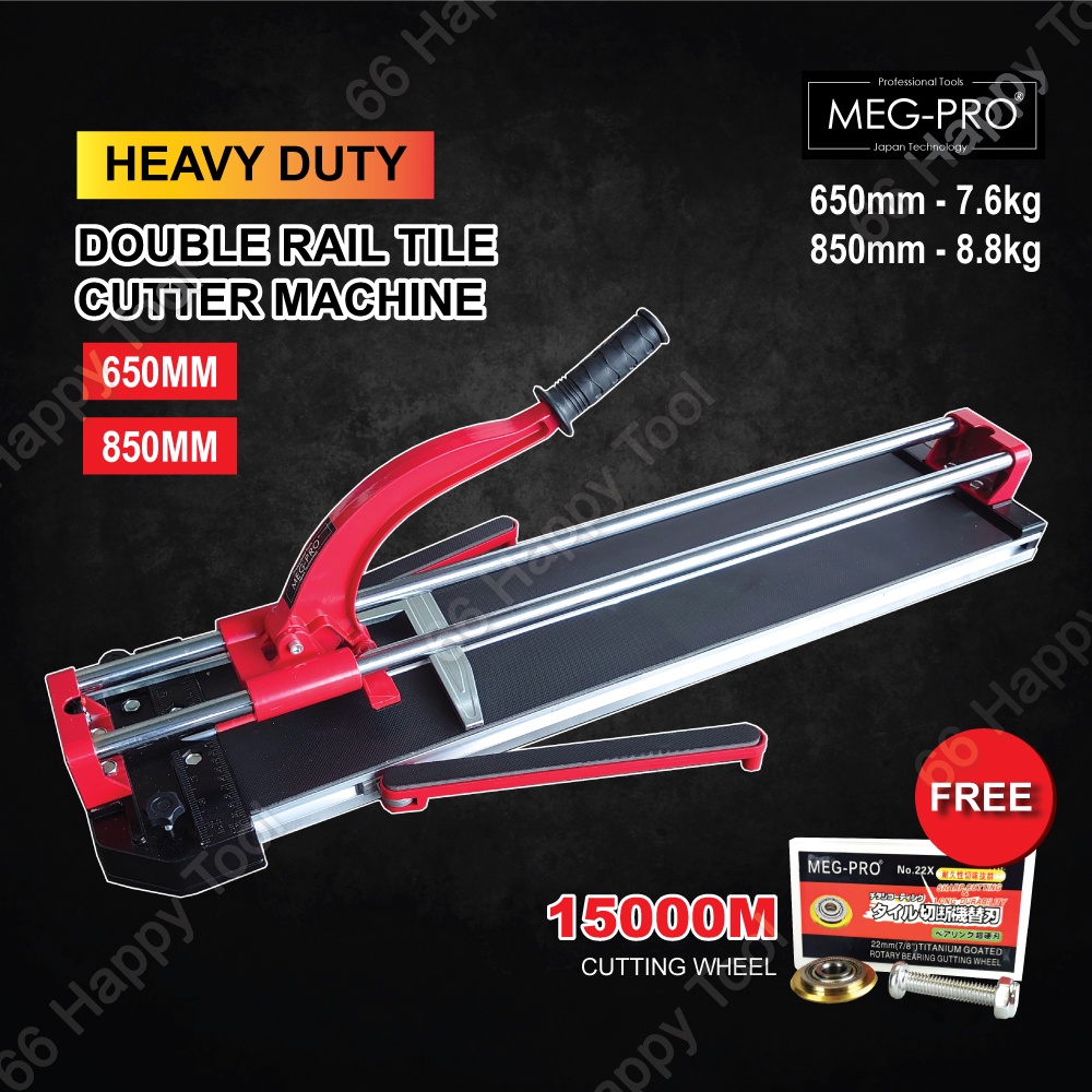 MEG-PRO 650MM 850MM Tile Cutter Machine Double Rail Ceramic Tile Cutter ...