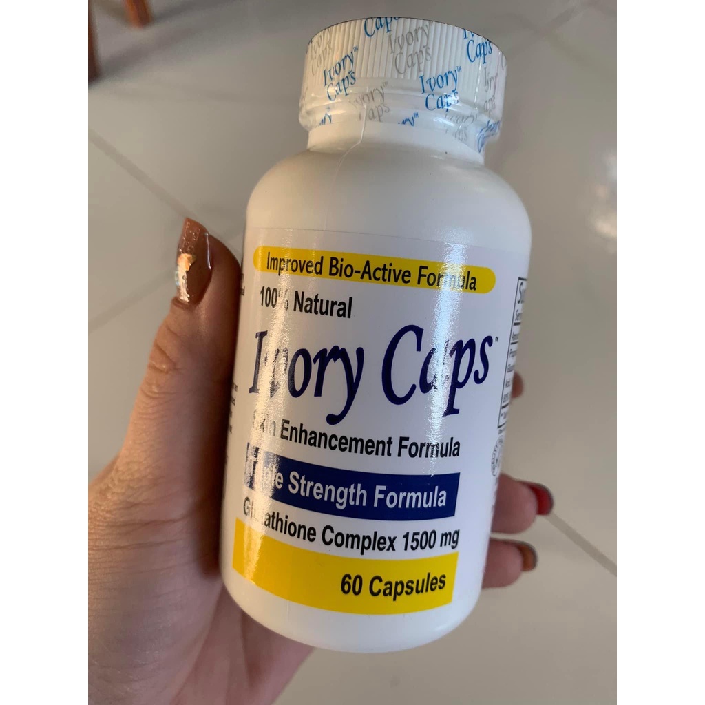 Ivory Caps Glutathione Complex Whitening Support Tablets 1500mg (60 ...