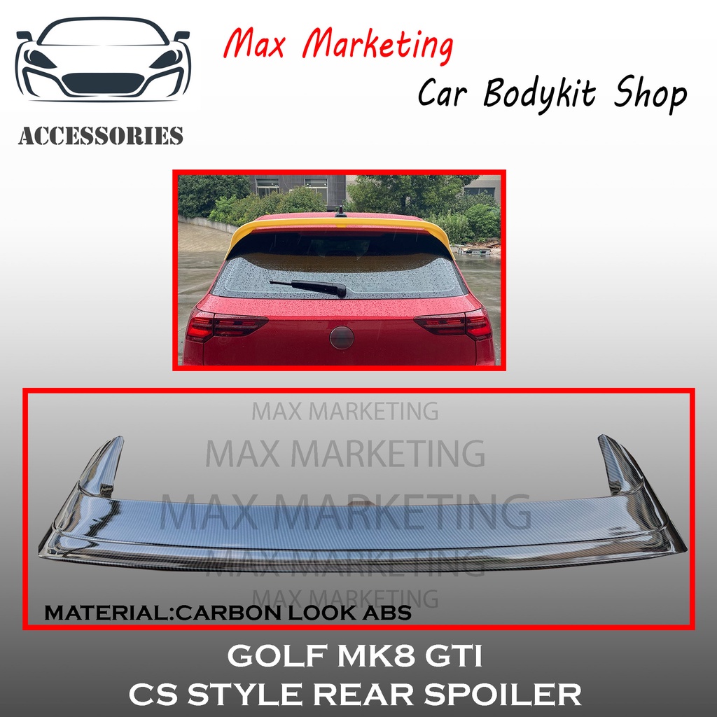 VOLKSWAGEN GOLF MK8 /MK8 GTI CS STYLE CAR REAR TRUNK SPOILER ABS SKIRT ...