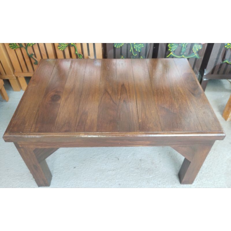 Single-Layer Teak Wood Work Center Table | Shopee Malaysia