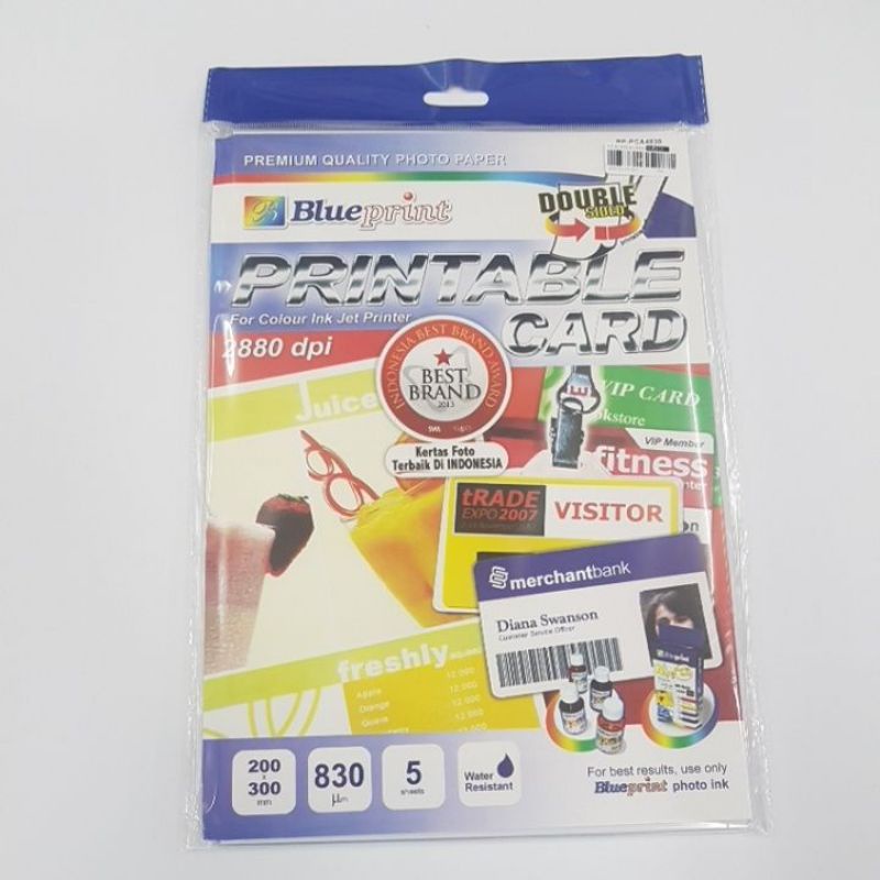 PVC ID Card Blueprint / Printable Card size A4 | Shopee Malaysia
