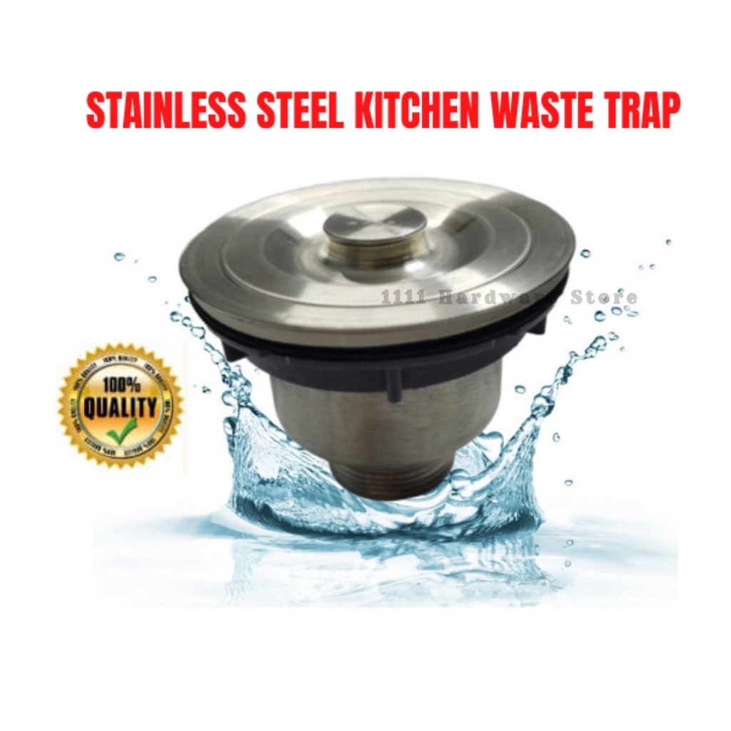 [110mm] STAINLESS STEEL KITCHEN SINK WASTE / KITCHEN SINK DRAINER WITH ...