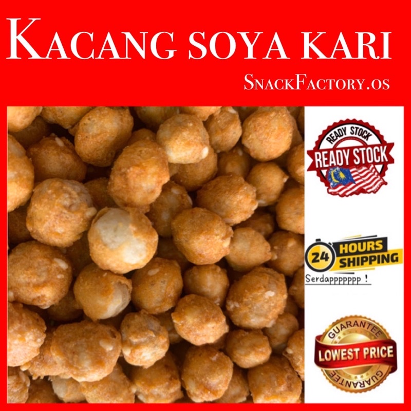 (snackfactory) Kacang soya kari / kacang soya bijan 500g | 1kg ready ...