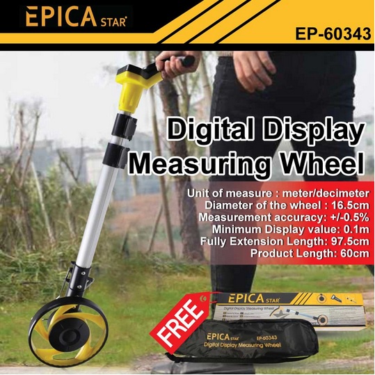 EPICA 6" WHEEL WALKING DIGITAL MEASURING WHEEL WALKING MEASURE ...