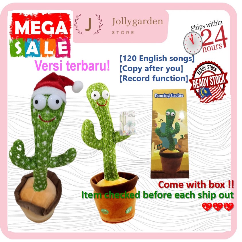 🔥READY STOCK🔥 TIKTOK Cactus Viral Singing Musical Toys Early Education ...