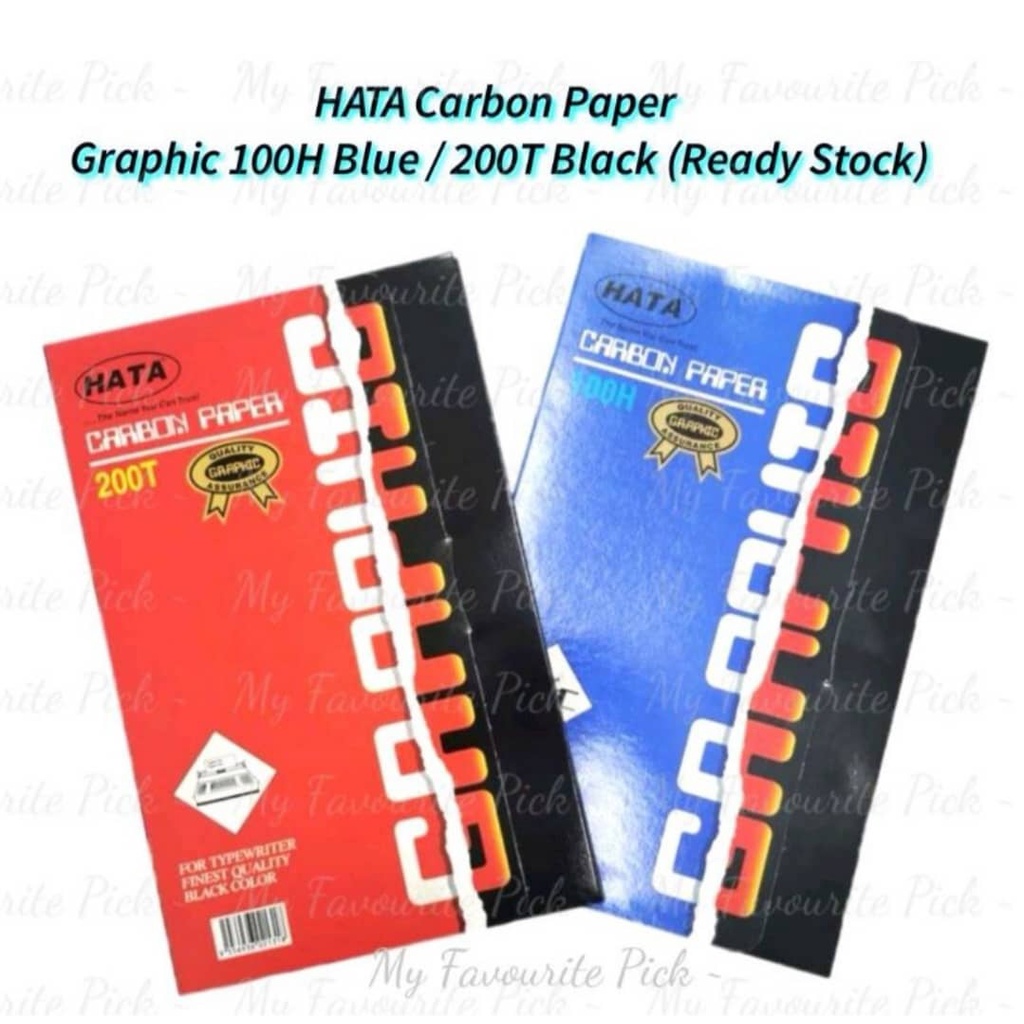 Hata Carbon Paper Double Sided (100pcs/Box) Black / Blue | Shopee Malaysia