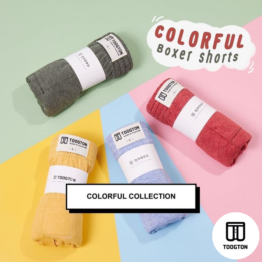 Terbaik di Thailand | Toogton Unisex Boxer Warna Pepejal | Shopee Malaysia
