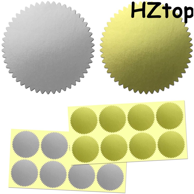 100pcs Golden Silver Foil Seal Sticker For Dry Embosser Steel Gear Seal ...