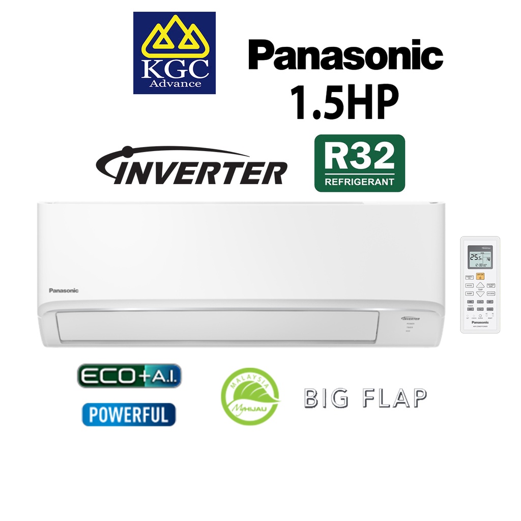 Panasonic Standard Inverter R32 Air Conditioner (1.5HP) CS-PU12XKH / CU ...