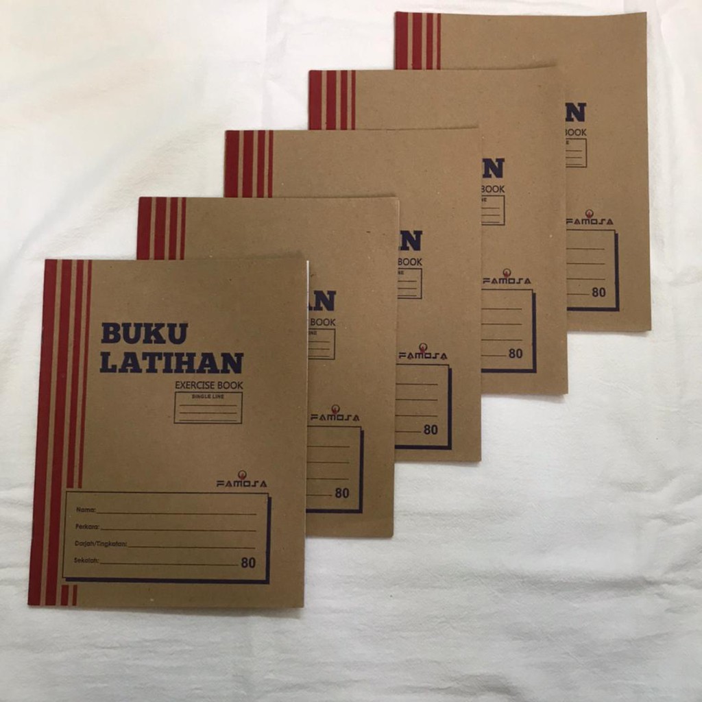 80pages Single Line Kraft Cover Buku Latihan Exercise Book