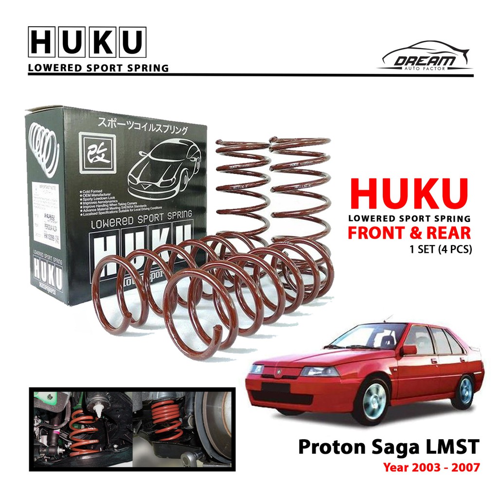 Proton Saga LMST 3st gen MK3 2003-2007 HUKU Lowered Sport Spring ...