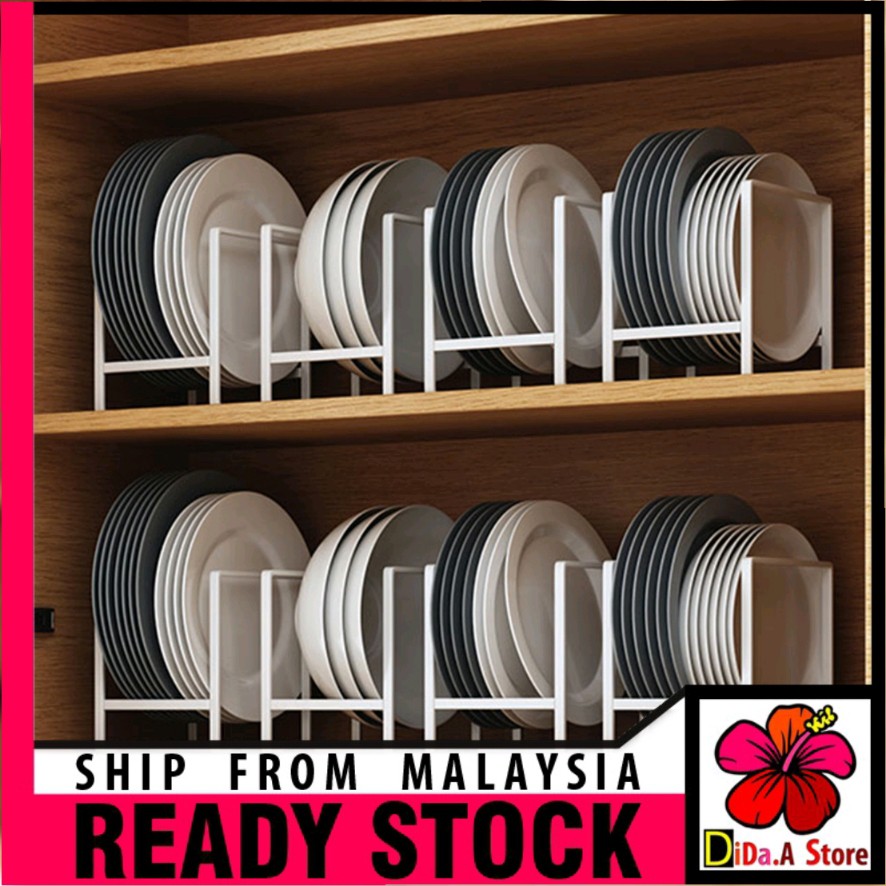Rak Pinggan Mangkuk Besar Kecil / Rak Besi Periuk Rak Dapur Mudah Alih ...