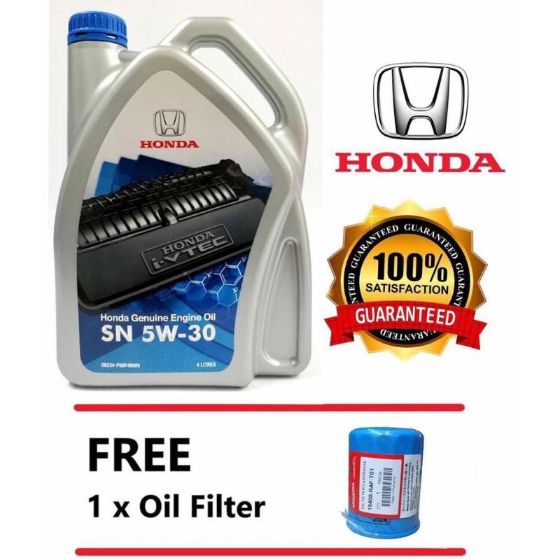 🔥100% Original🔥 Honda 5W-30 4L Genuine engine oil + free Oil filter ...