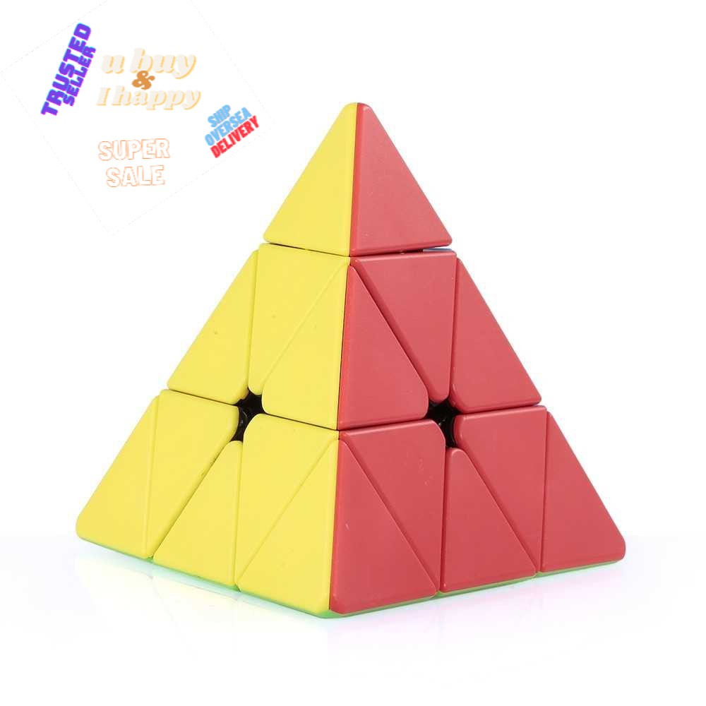 Pyraminx Speed Cube Triangle Magic Cube Pyramid Stickerless Cube Puzzle Cube for Beginners Kids ...