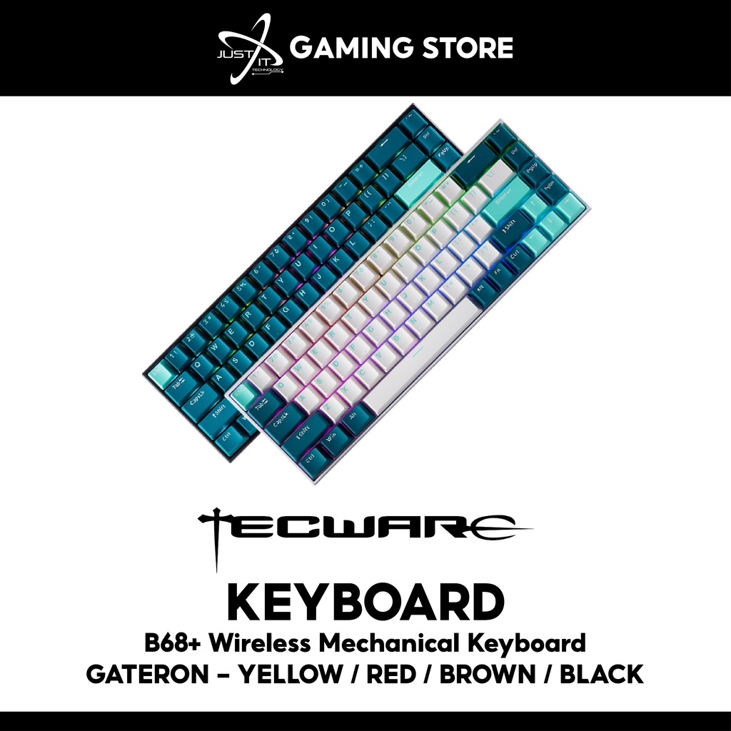 TECWARE B68 PLUS MECHANICAL KEYBOARD - Gateron Black/Gateron Brown ...