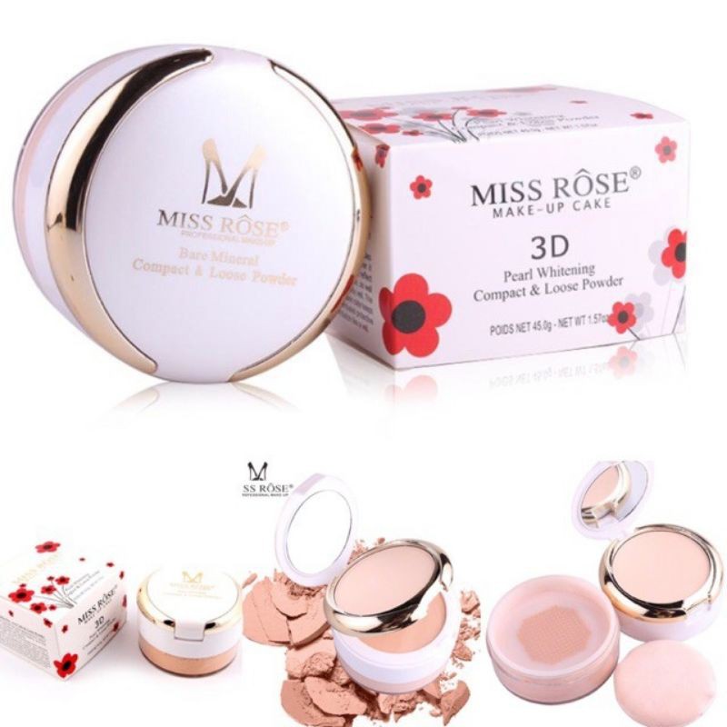 MISS ROSE Miss Rose Matte Loose Powder Makeup Face Foundation Base ...