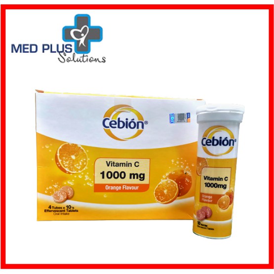 Cebion vitamin C 1000mg Effervescent Tablets 10's x4 (Exp: 6/2025) | Shopee Malaysia
