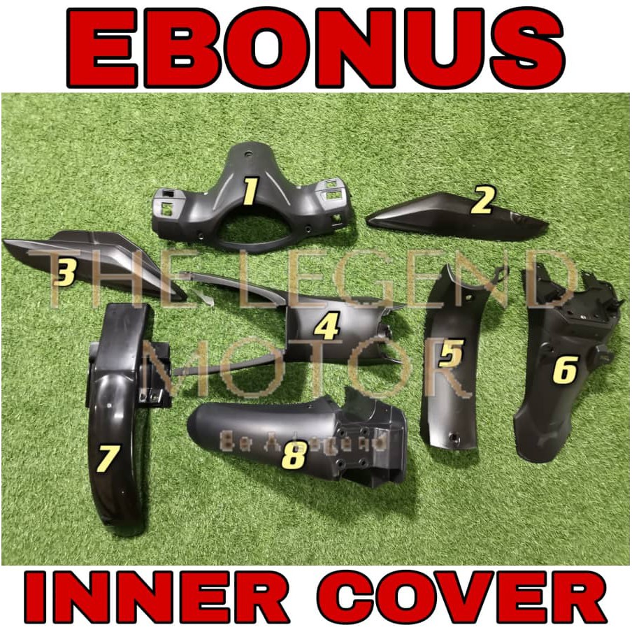 SYM EBONUS E BONUS BONUS110 Cover Inner Set KAVER HITAM CAVER Coverset ...