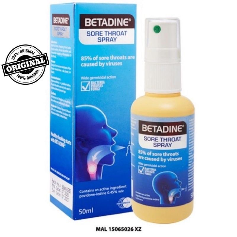 Betadine Sore Throat Spray 50mL ready stock | Shopee Malaysia
