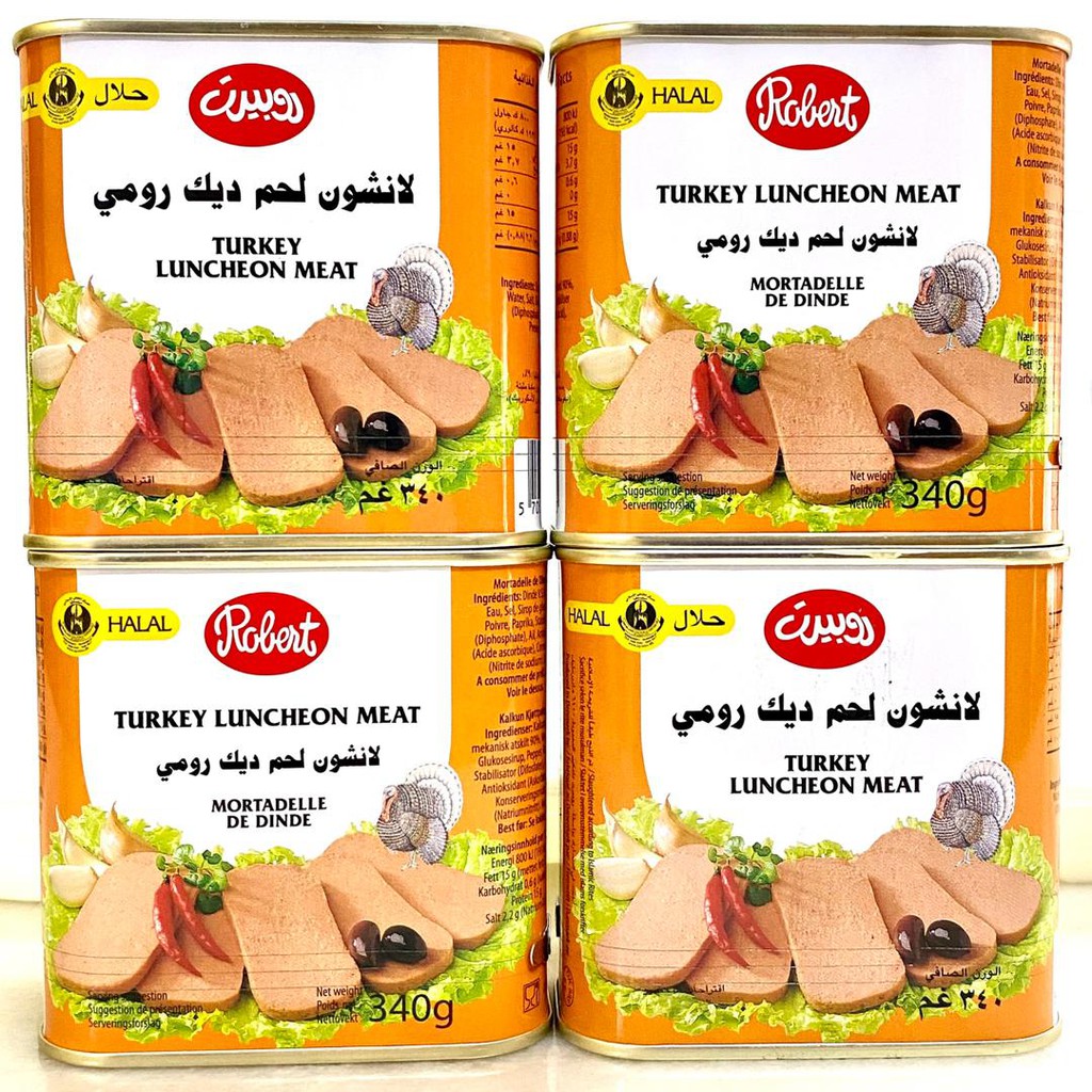 Robert Turkey Luncheon Meat 340gms | Halal | Imported | Denmark | Ready ...