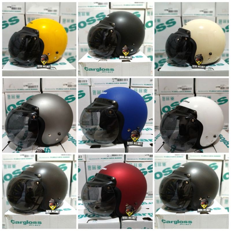 Original Cargloss Retro CFM Convex Glass Helmet | Shopee Malaysia