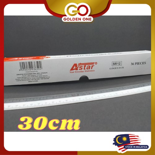 Astar Pembaris Plastik 30CM / Plastic Ruler 30cm SR12 (Thicker) | Shopee Malaysia