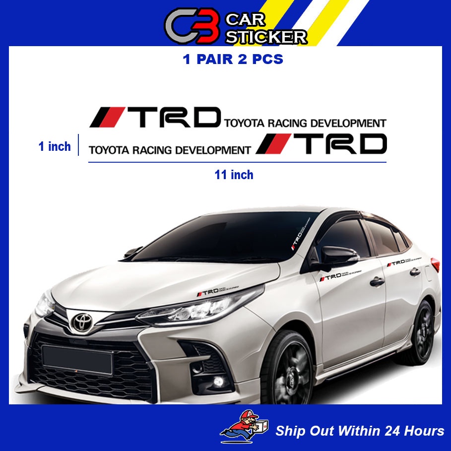 TOYOTA TRD CAR STICKER / 1PAIR 2PCS / CS303 | Shopee Malaysia