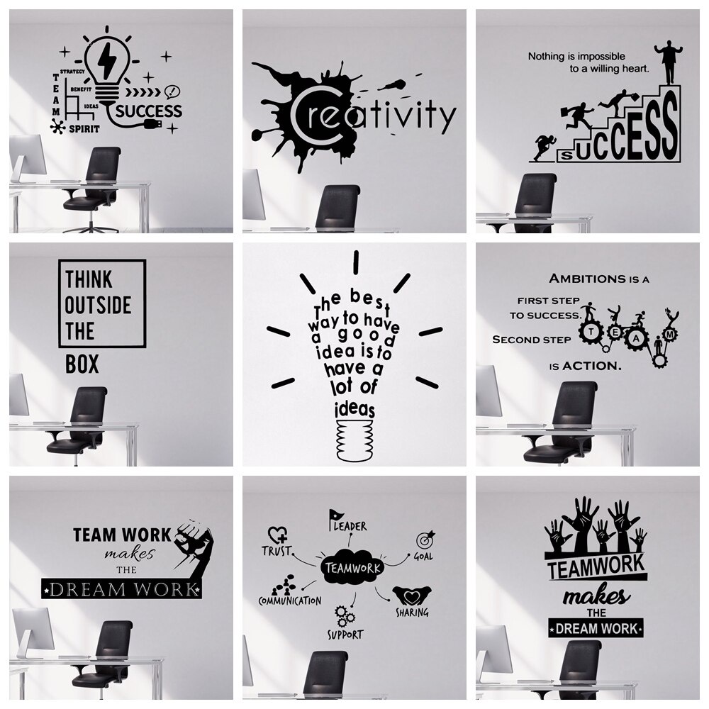 Teamwork Makes Dream Work Vinyl Wall Sticker For Home Study Room ...