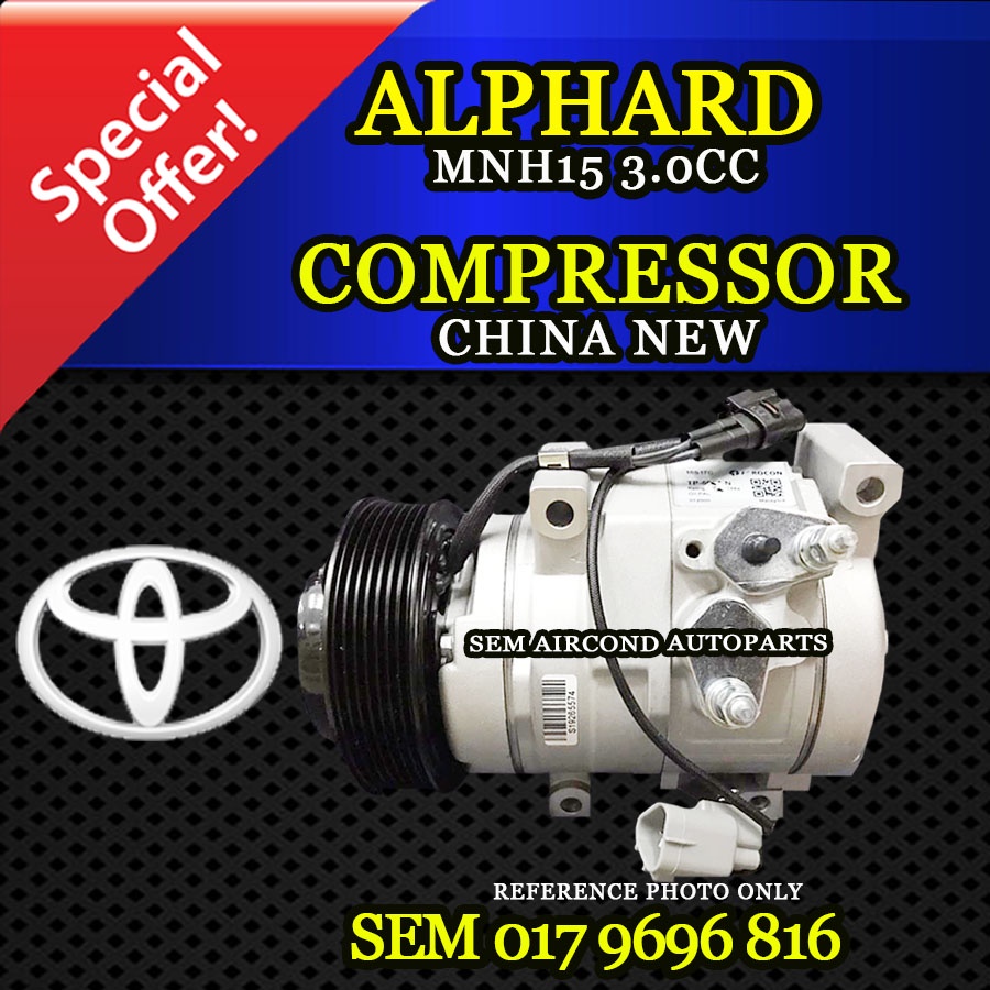 TOYOTA ALPHARD 2003 YEAR 3.0CC MNH15 OEM CHINA NEW COMPRESSOR ...