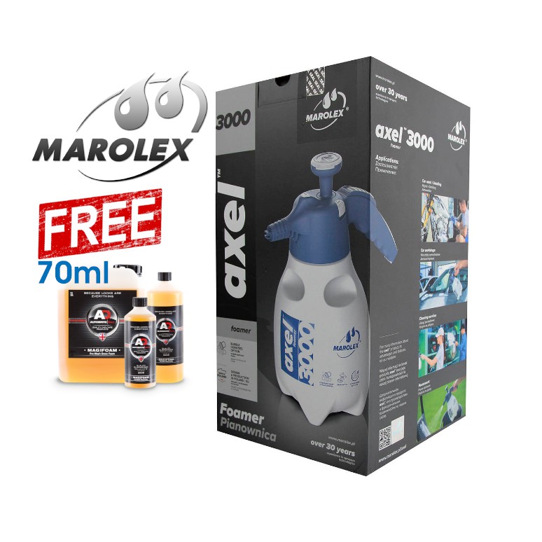 Marolex Axel 3000 Pressure Foamer Foaming Sprayer 3L Snow Foam - Axel ...