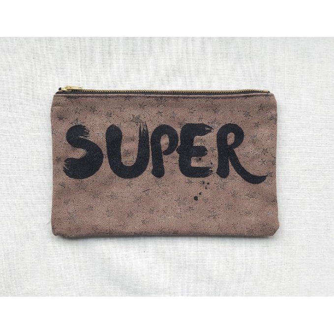 Gene + Jas Superwoman on Stars Canvas Small Zip Up Pouch | Shopee Malaysia