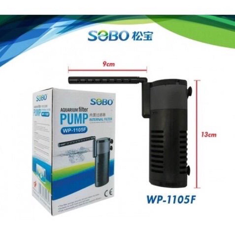 Sobo Portable Silent Aquarium Internal Filter Oxygen Submersible Fish ...
