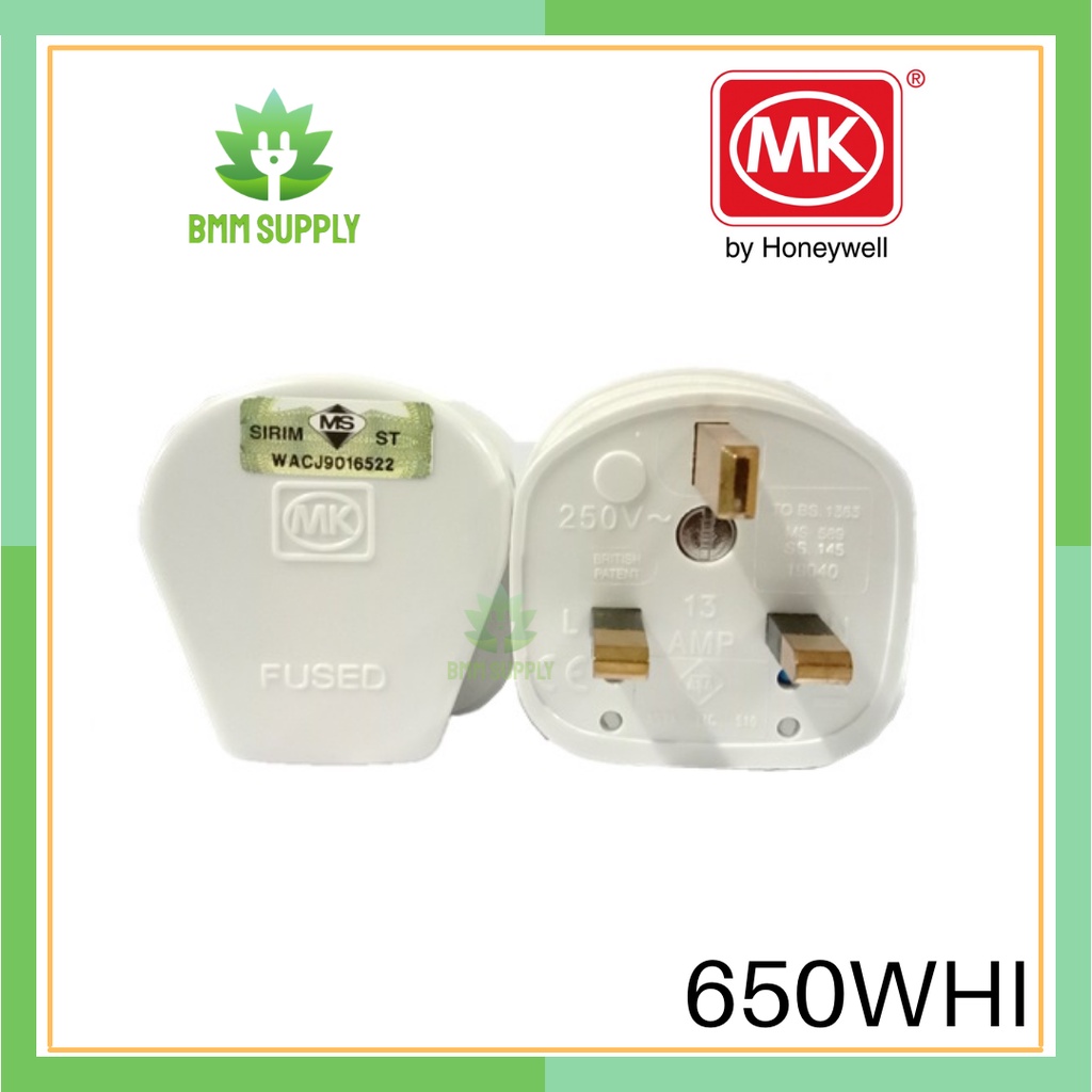MK #650WHI 13A PLUG TOP | Shopee Malaysia