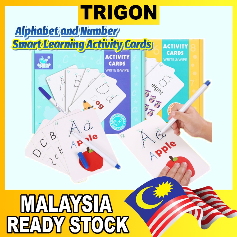 30Pcs Children Kids Alphabet and Math Calculation Learning Cards Smart ...