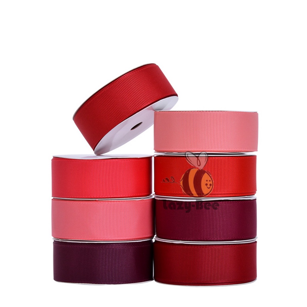 LAZY BEE 5 meter Hot Red Scarlet Wine Ruby Grosgrain Ribbon Reben Door ...