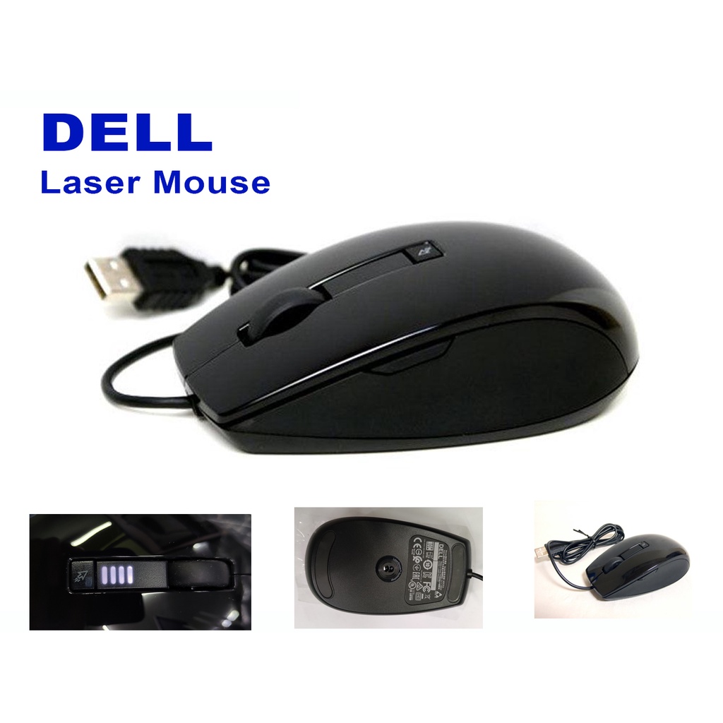 Original Genuine Dell USB Laser Mouse 6 Button with Pointer Speed ...