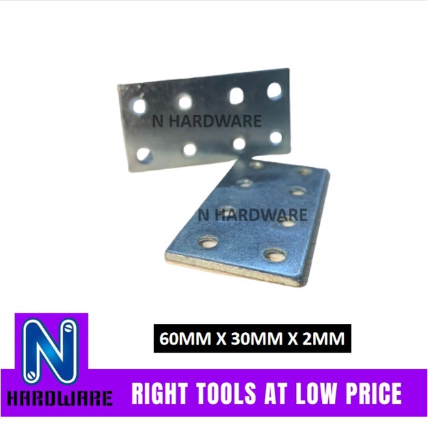 (PER PC) 60MM X 30MM X 2MM SHELF BRACKET FLAT BRACKET STRAIGHT FLAT ...