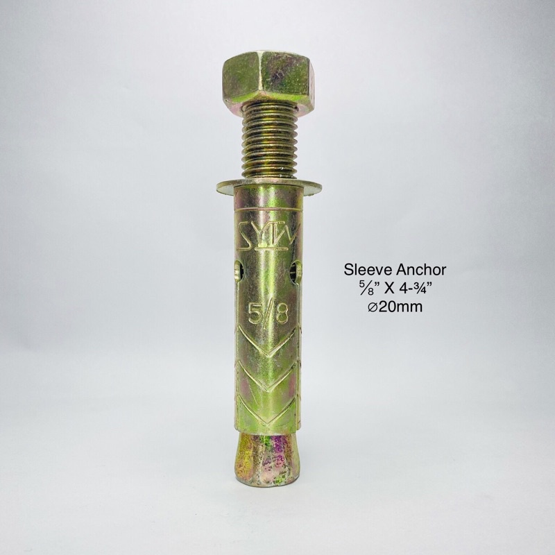 Sleeve Anchor/ Metal Wall Plug 5/16”, ⅜”, ½”, ⅝”/ 10mm,12mm,16mm ...