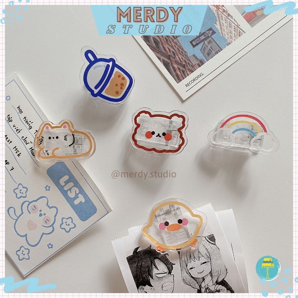 Cute chibi-shaped transparent mica paper clip | Shopee Malaysia