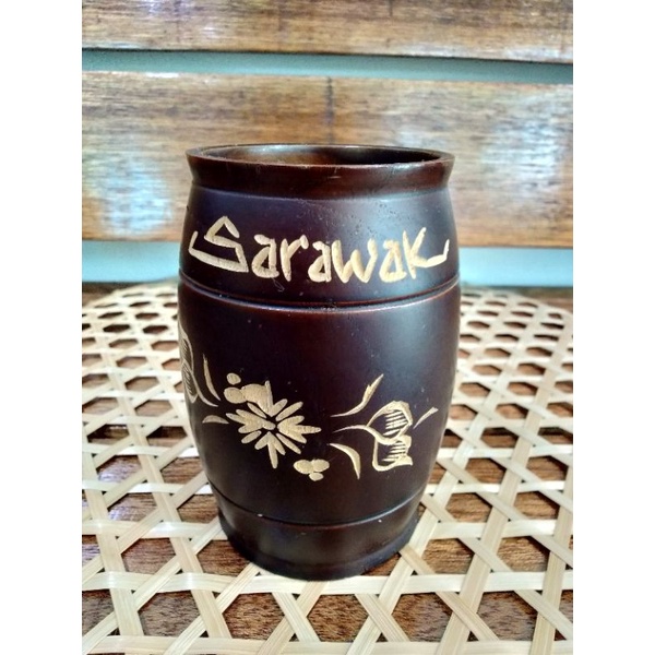 SARAWAK Bekas Pen@Tempat simpan serbaguna(Kayu Jati) | Shopee Malaysia